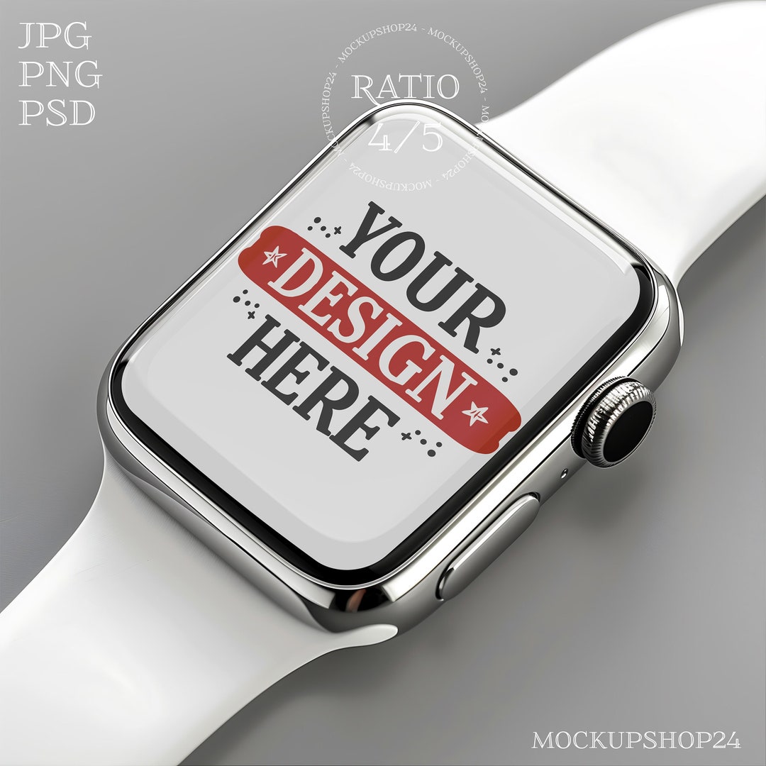 Digital Watch Mockup, 4x5, Watch Mockup, Smartwatch Mockup, Photoshop ...