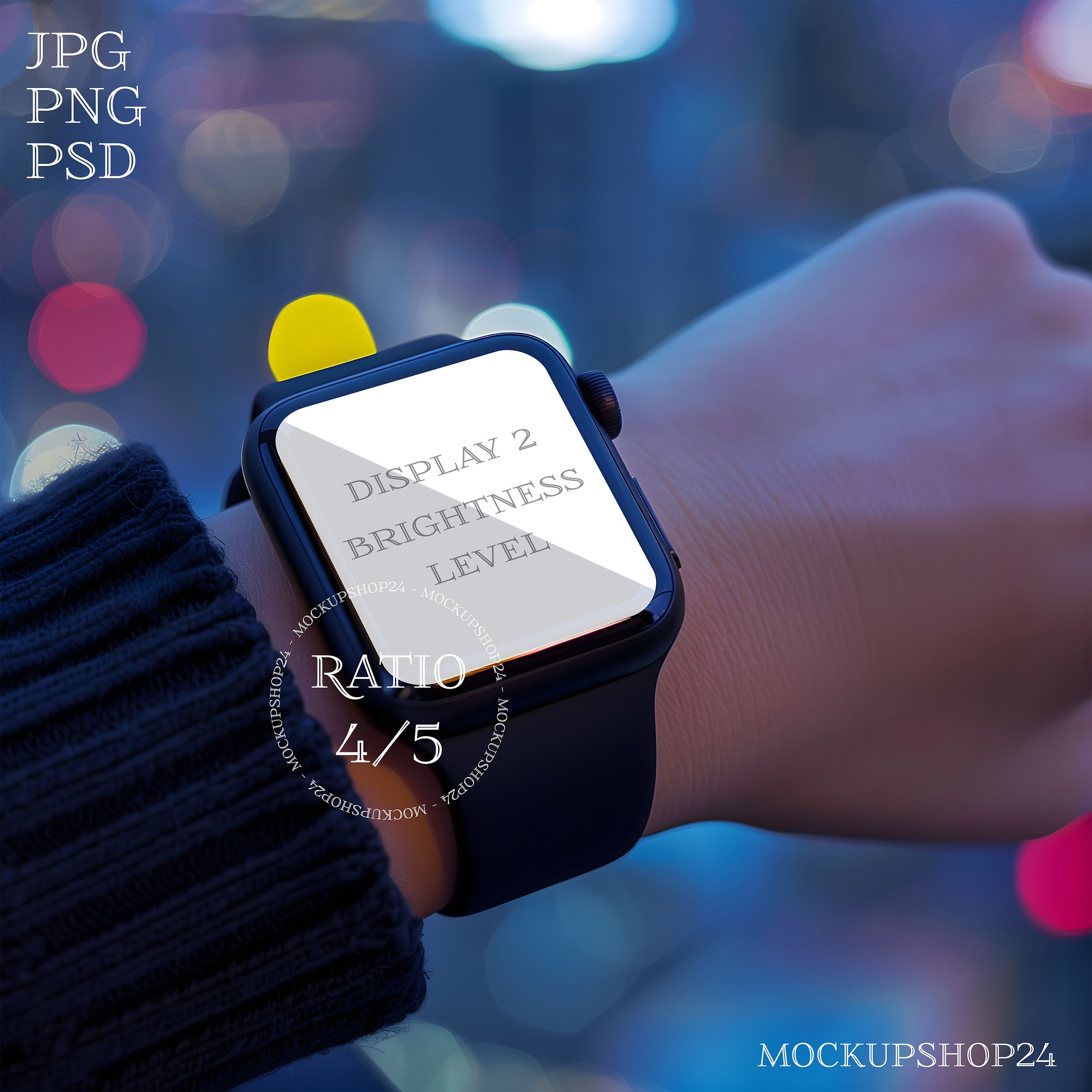 Smartwatch Mockup, 4x5, Watch Mockup, Digital Watch Mockup, Photoshop ...