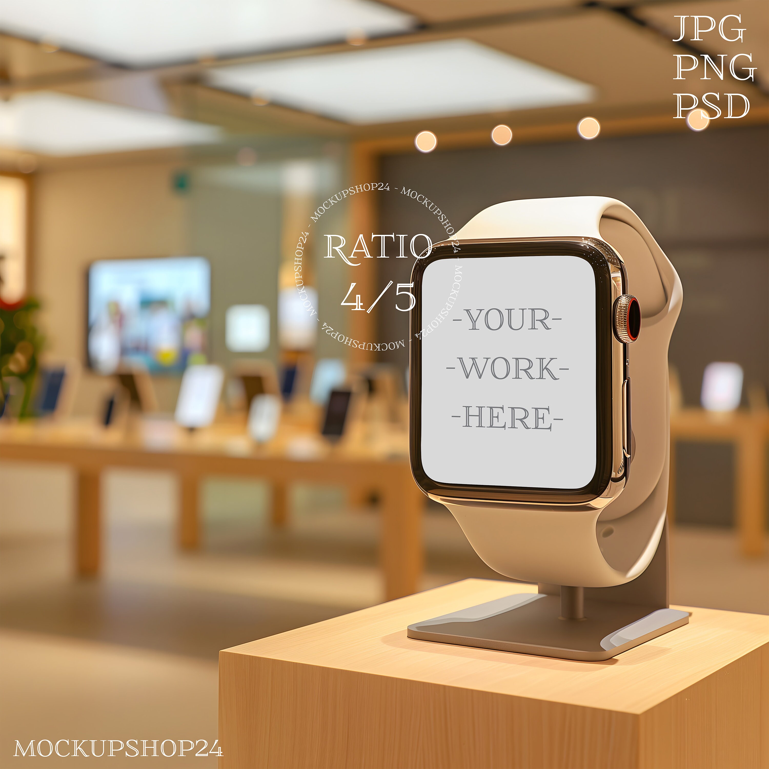 Digital Watch Mockup, 4x5, Watch Mockup, Smartwatch Mockup, Photoshop ...