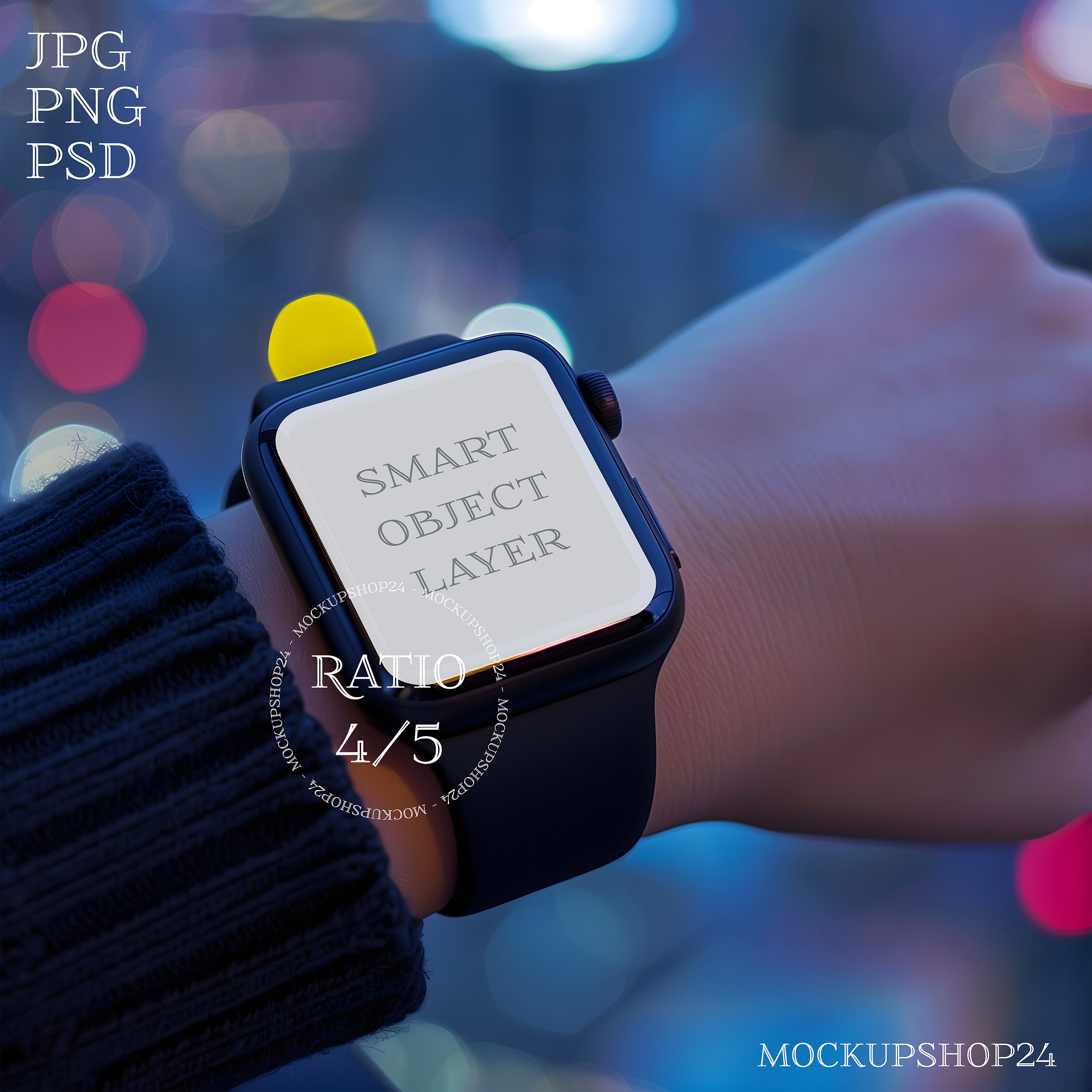 Smartwatch Mockup, 4x5, Watch Mockup, Digital Watch Mockup, Photoshop ...
