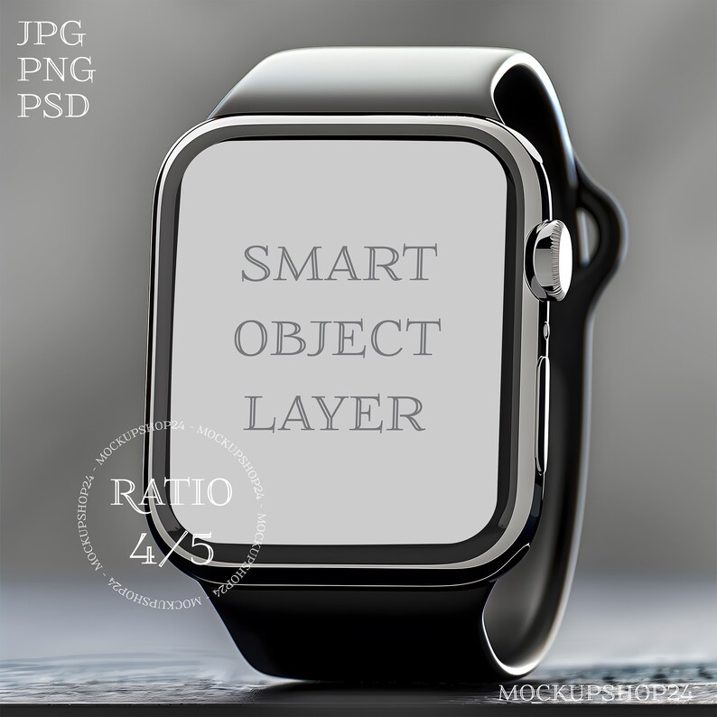 Digital Watch Mockup, 4x5, Watch Mockup, Smartwatch Mockup, Photoshop ...