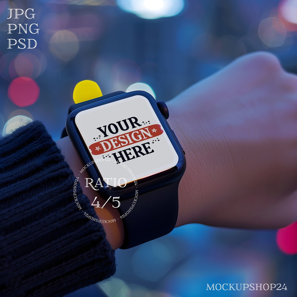 Smartwatch Mockup, 4x5, Watch Mockup, Digital Watch Mockup, Photoshop ...