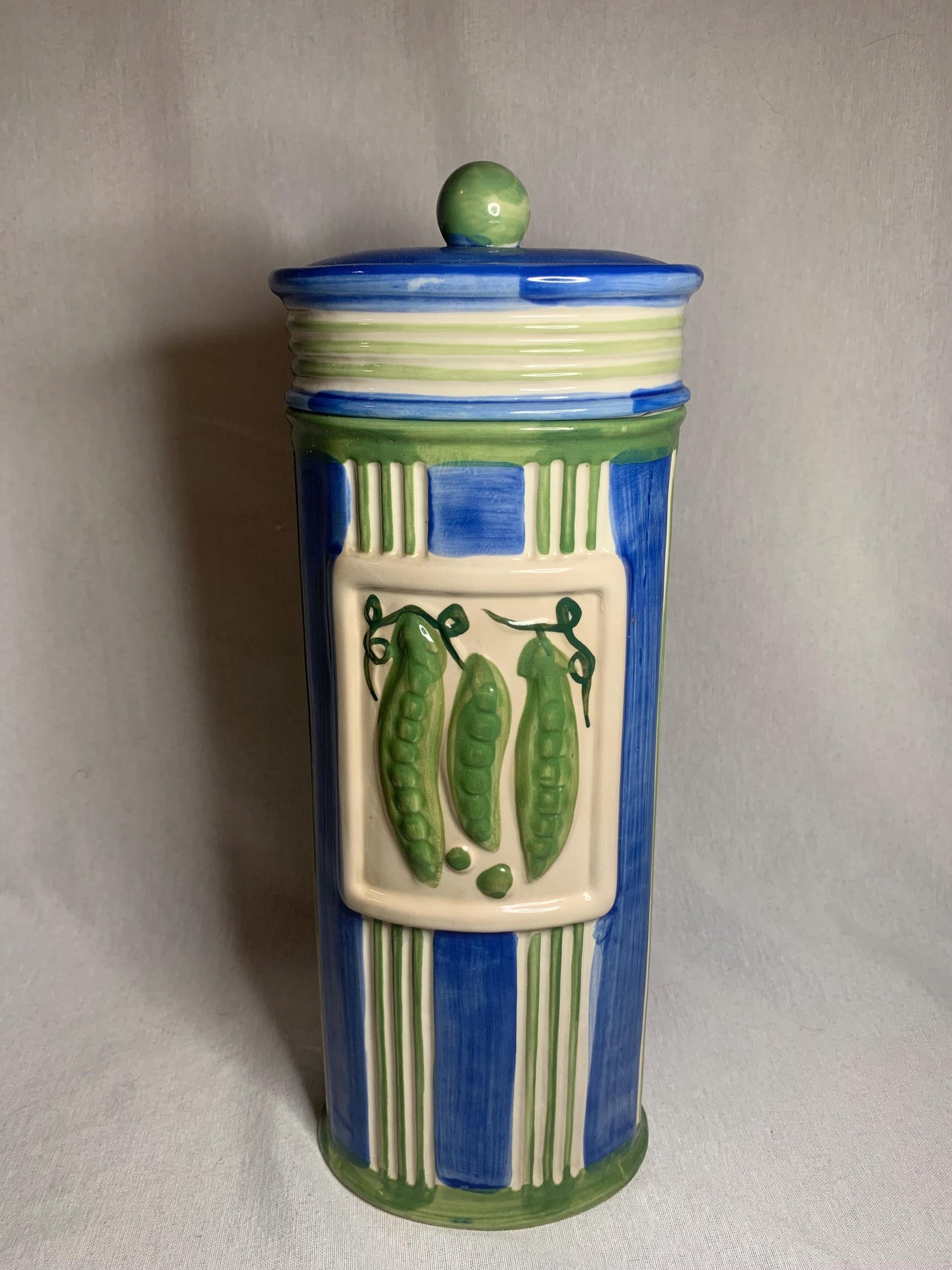 Vintage Handpainted Peas in A Pod Ceramic Pasta Container With Lid - Etsy