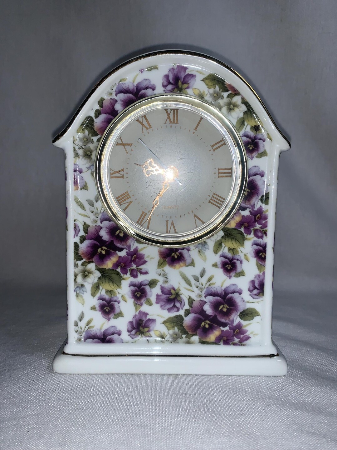 Vintage Formalities Porcelain Mantle Clock - Etsy