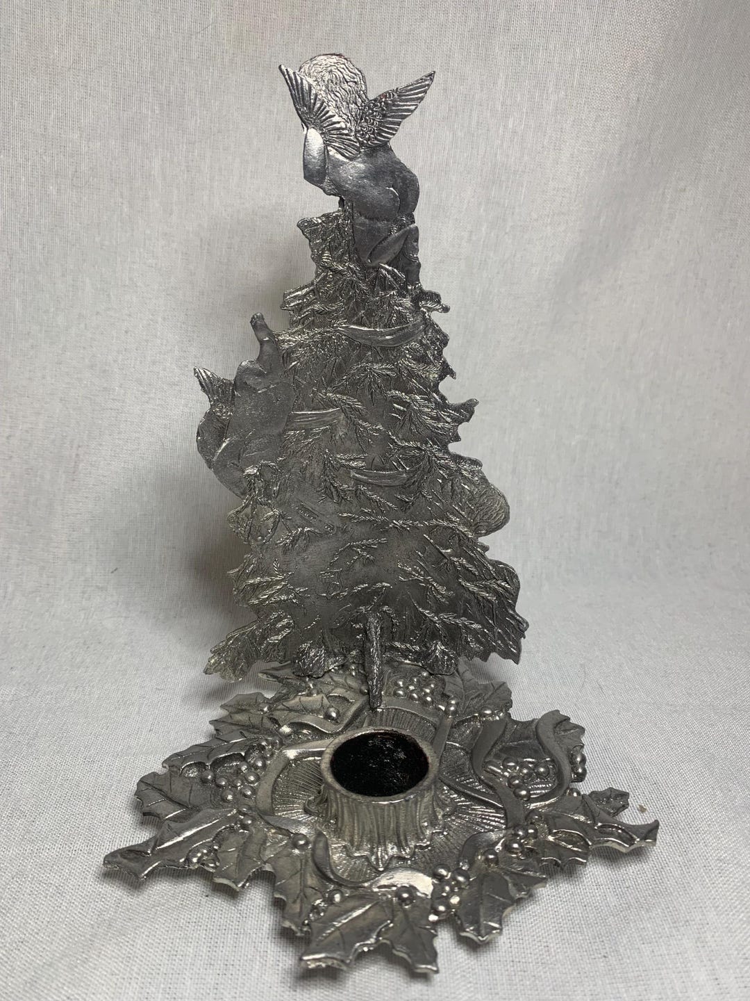 Vintage Metzke Pewter Candle Holder - Etsy