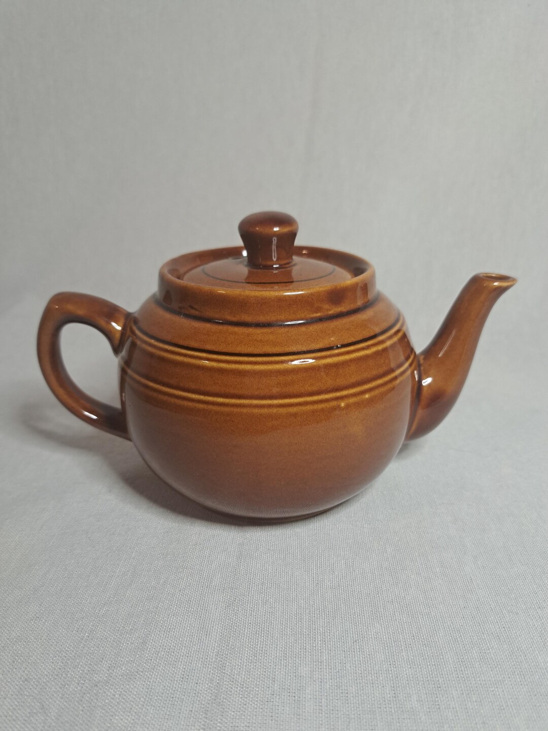 Brown Stripe Teapot - Etsy