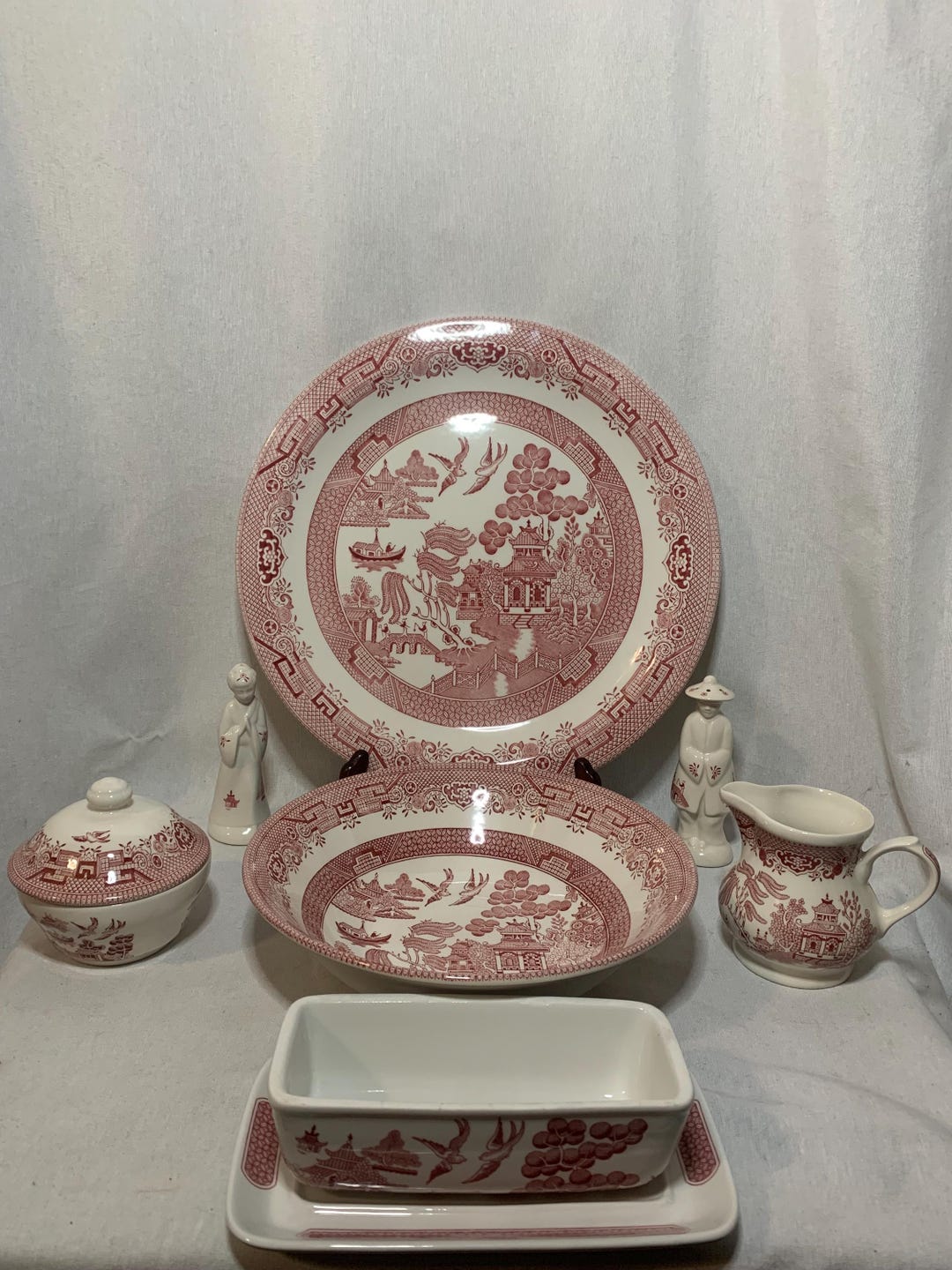 Vintage Pink Churchill Willow Royal Wessex England Set 59pc - Etsy
