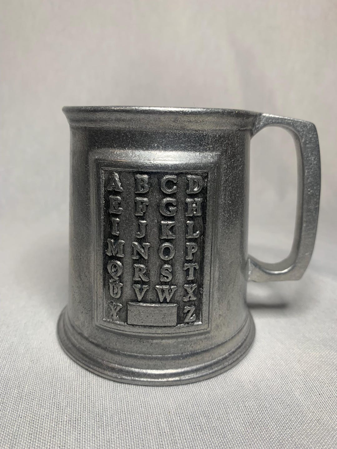 Vintage 1970’s Wilton Armetale Pewter Alphabet Mug - Etsy