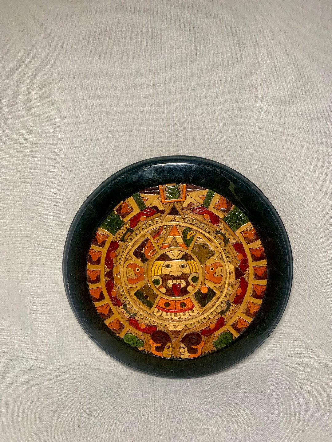 Vintage Wooden Aztec Calendar Wall Hanger - Etsy