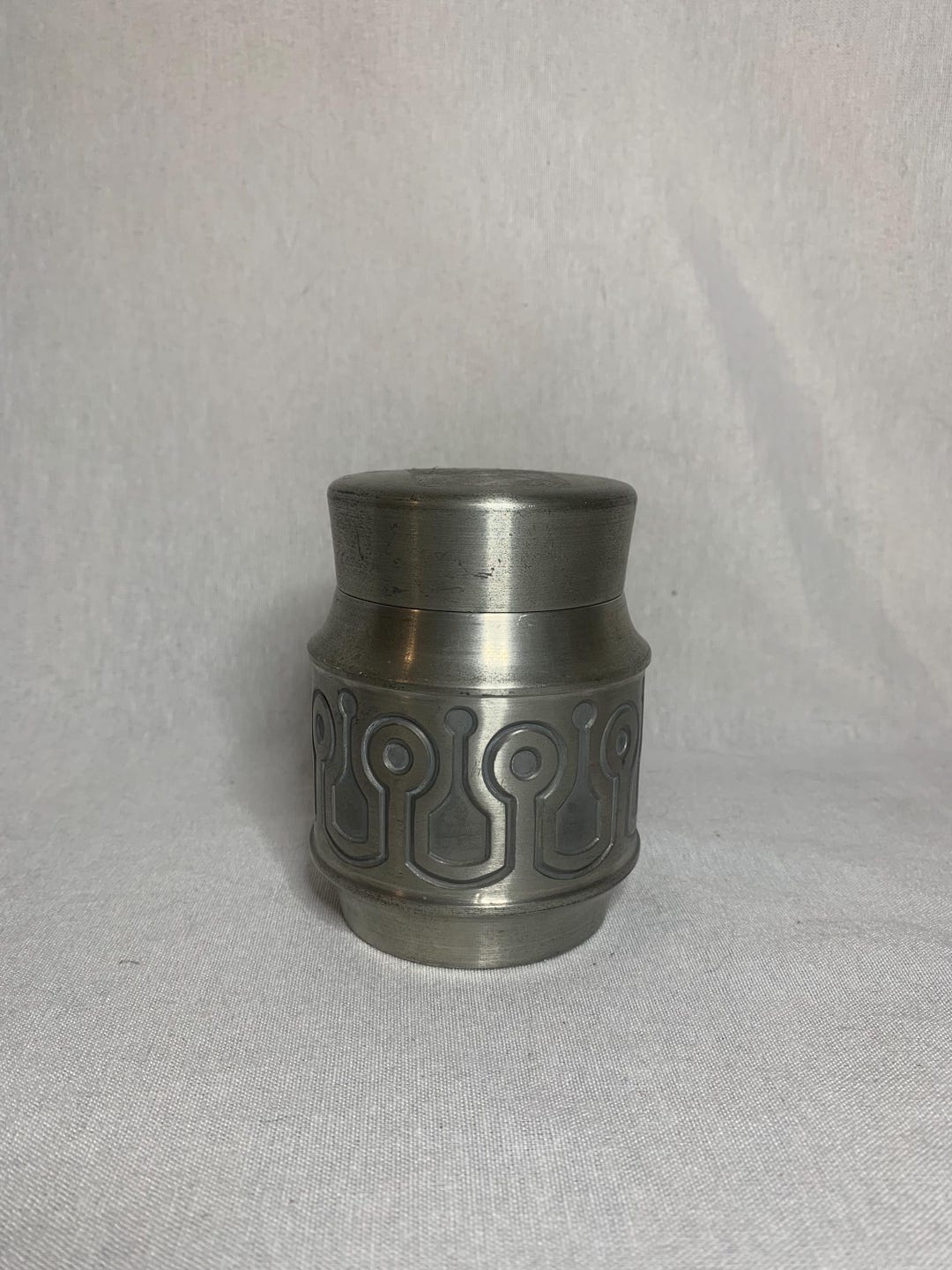 Vintage Norwegian Pewter Jar With Lid - Etsy