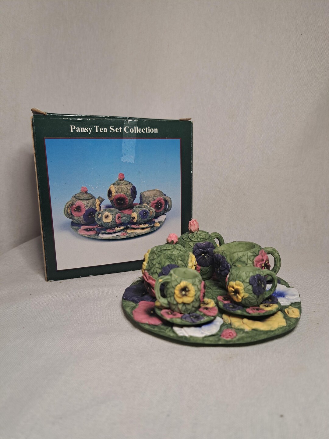 Mini Pansy Tea Set Collection - Etsy