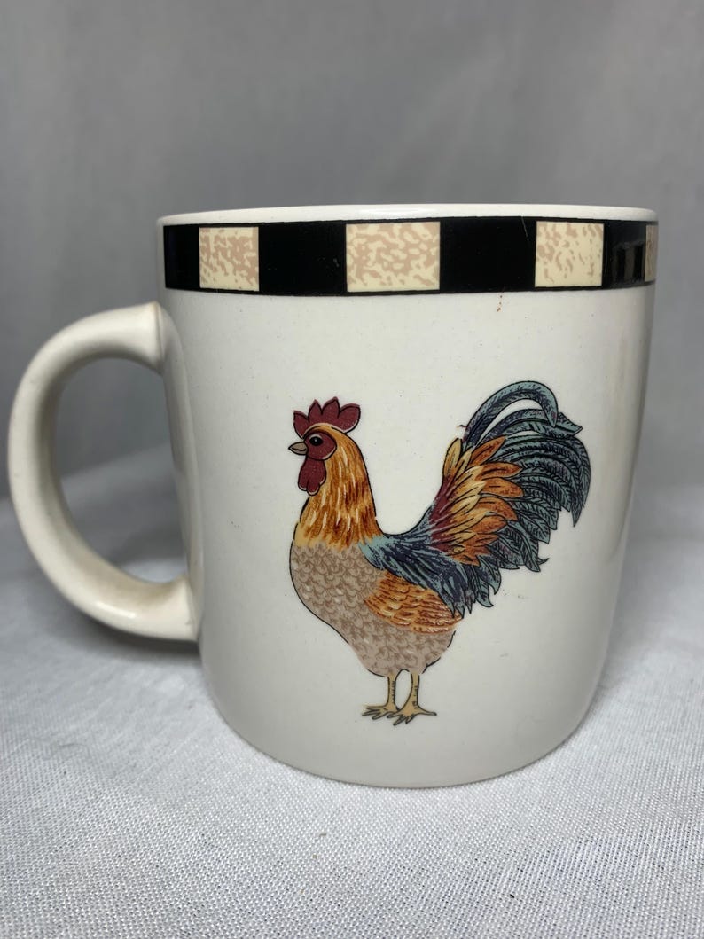 Vintage Gibson Farmhouse Rooster Coffee Mugs pair - Etsy