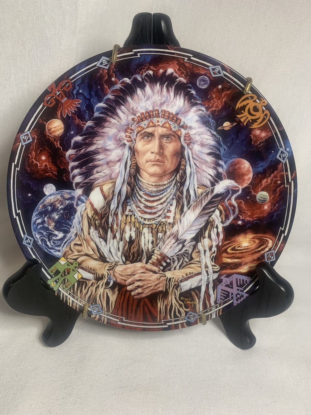Vintage Native Sky Plate: "one With the Sky" Crestley Collection - Etsy