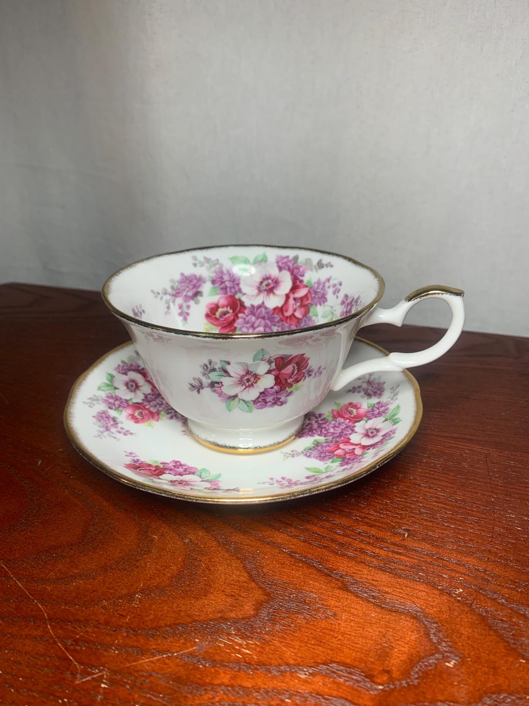 Vintage David Michael Tea Cup & Saucer Staffordshire England - Etsy