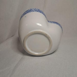 Heart Shaped Blue Spongeware Bowl - Etsy