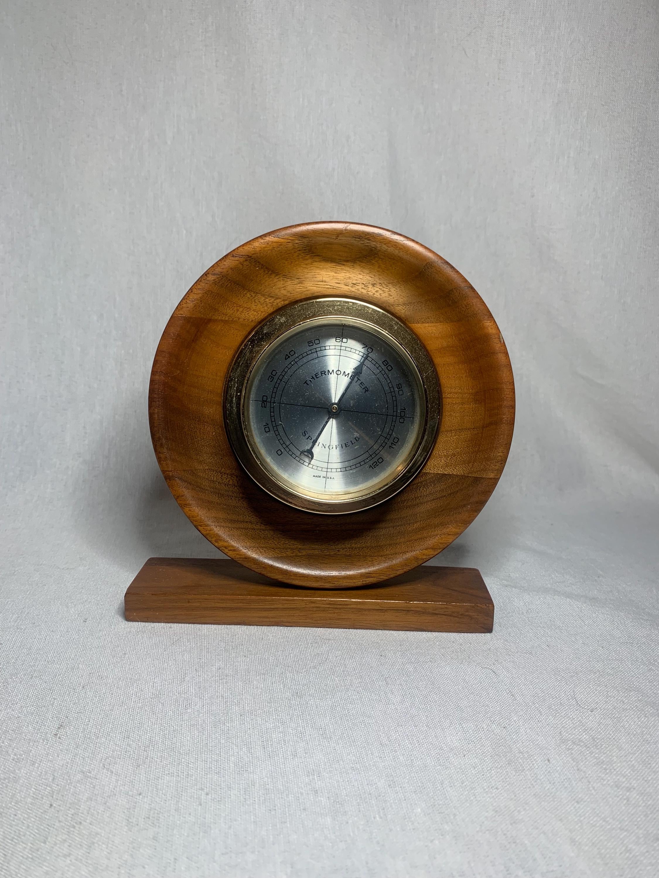 Vintage Wooden Springfield Thermometer Stand - Etsy