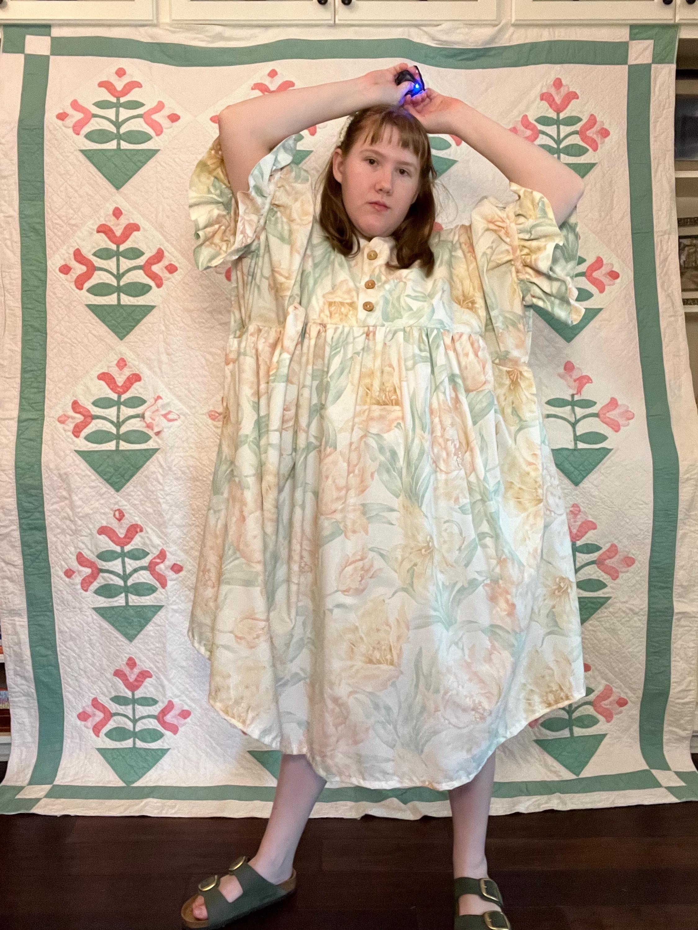 Floral Maxi Sheet Dress 1 - Upcycled - Etsy