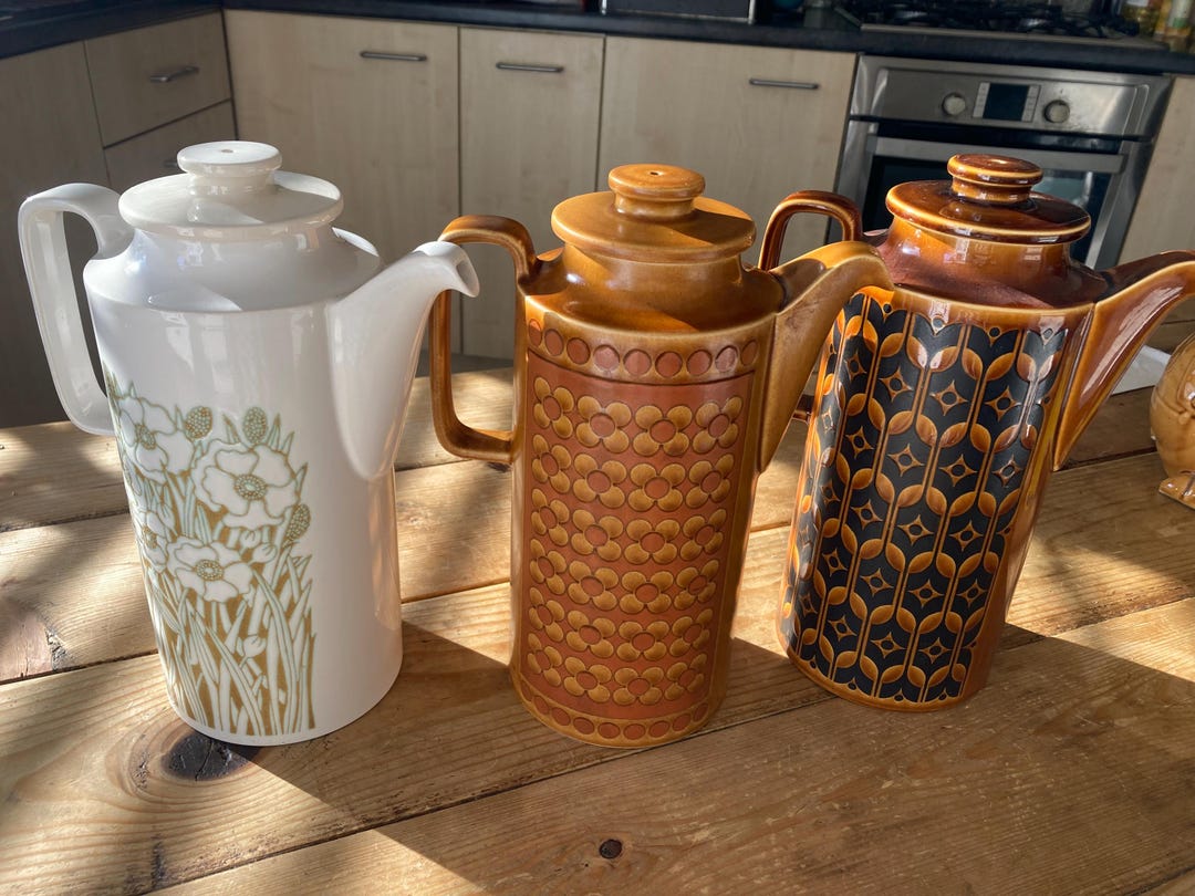 Hornsea Pottery Coffee Pots in Saffron and Fleur Patterns. - Etsy
