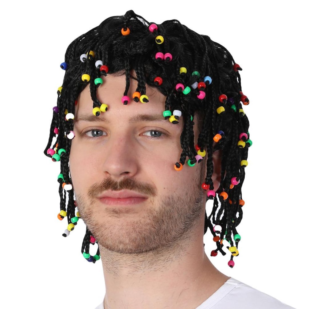 Black Beaded Braided Wig Rasta Jamaican Halloween Funny Wig Unisex - Etsy