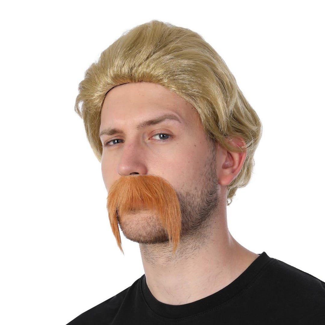 Blonde Disco Wig and Tash 1970s 1980s Fancy Dress Costume Party - Etsy