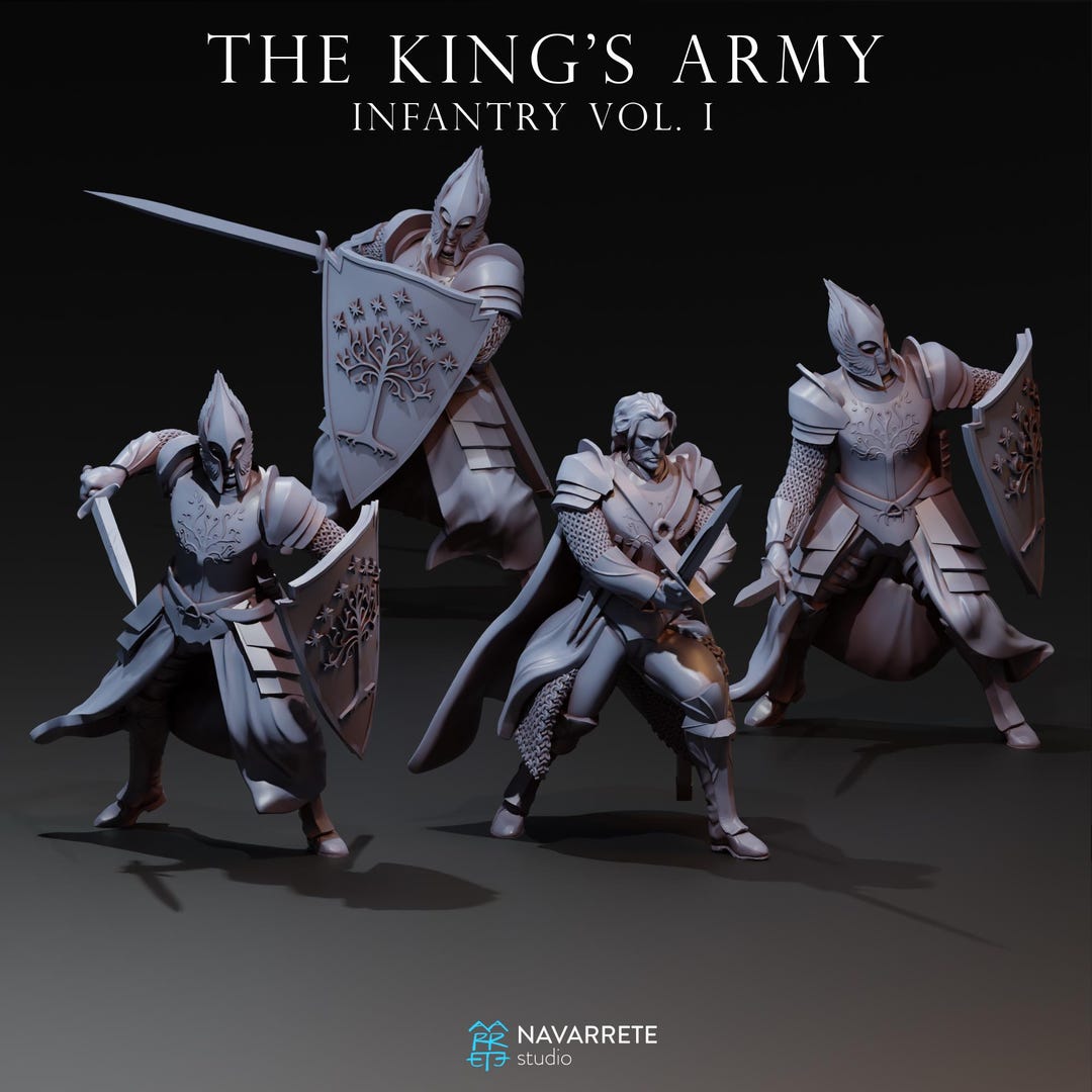 Infantry Soldiers - Wargame Miniatures - Dnd - Jeux De Rôles - Jeux De ...