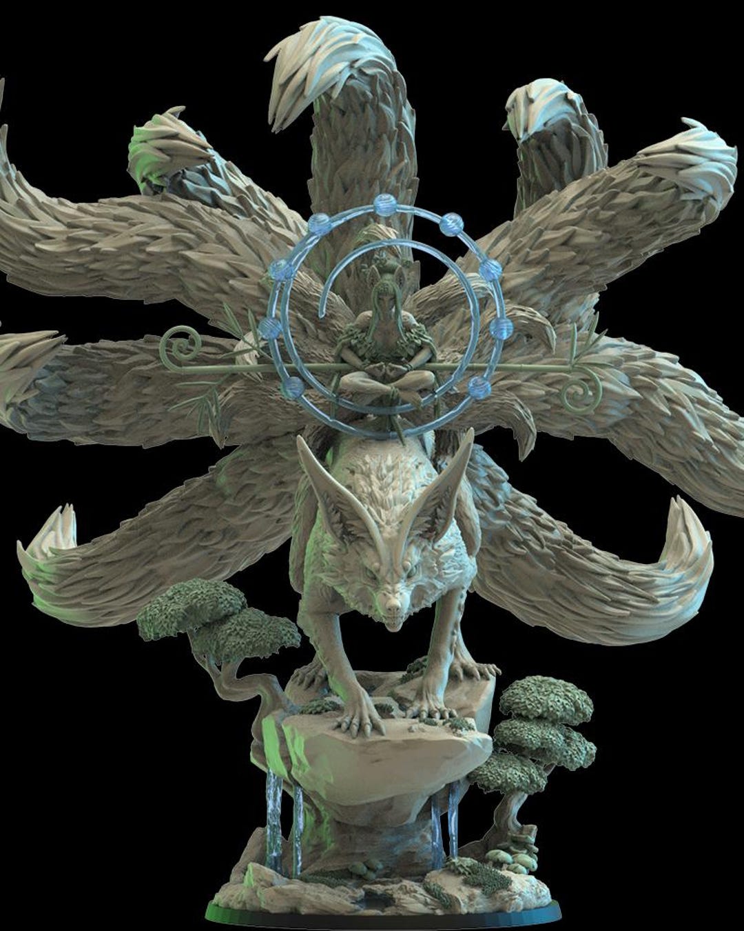 Hanako, Kitsune Druid on Kyubi - Wood Elves - Wood Elves - Lost Kingdom ...