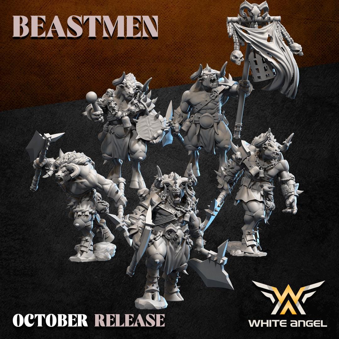 Beast Minotaur Beastmen – Beastmen Proxy Army – Fantasy Wargame ...