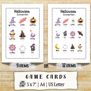 Halloween Scavenger Hunt for Kids, Halloween Party Game Printable ...