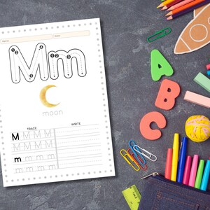 ABC Tracing Activity Book: Printable Letter Worksheets (PDF) - Etsy