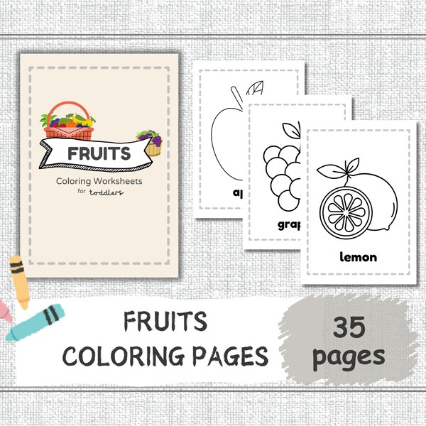 Kids Coloring Book - Etsy