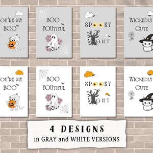 Halloween Wall Art Decor, Printable Cute Gallery Wall Poster, Halloween ...
