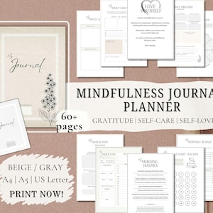 Mindfulness Journal, Self-care and Self-love Planner, Gratitude Journal ...