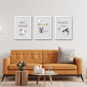 Halloween Wall Art Decor, Printable Cute Gallery Wall Poster, Halloween ...