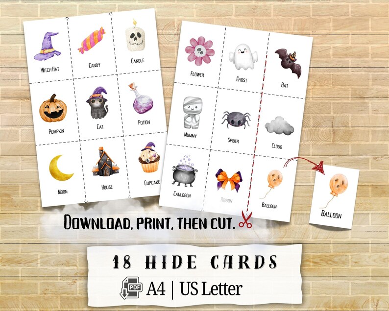 Halloween Scavenger Hunt for Kids, Halloween Party Game Printable ...