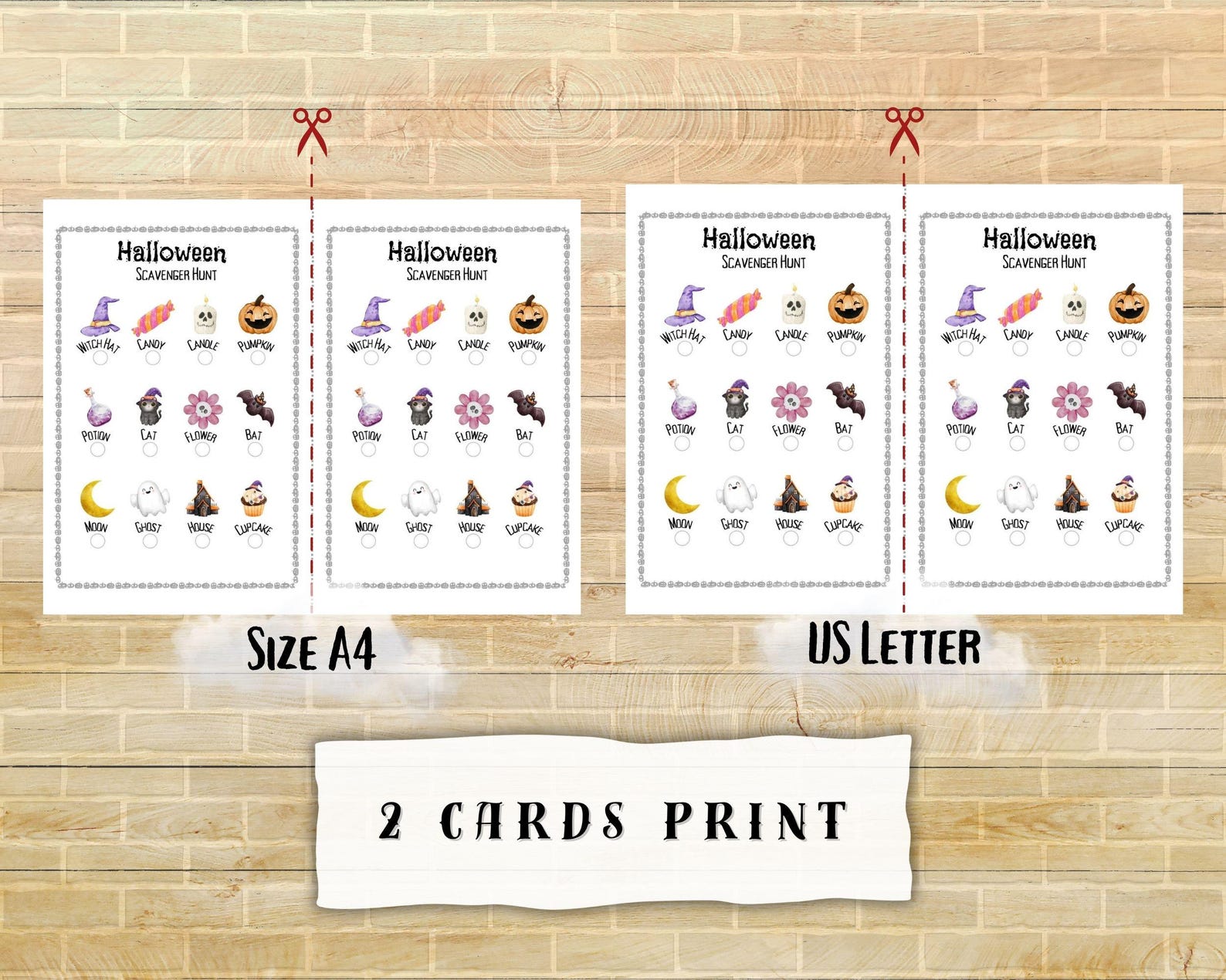 Halloween Scavenger Hunt for Kids, Halloween Party Game Printable ...