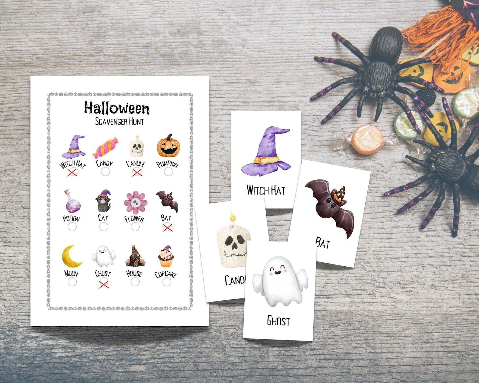 Halloween Scavenger Hunt for Kids, Halloween Party Game Printable ...