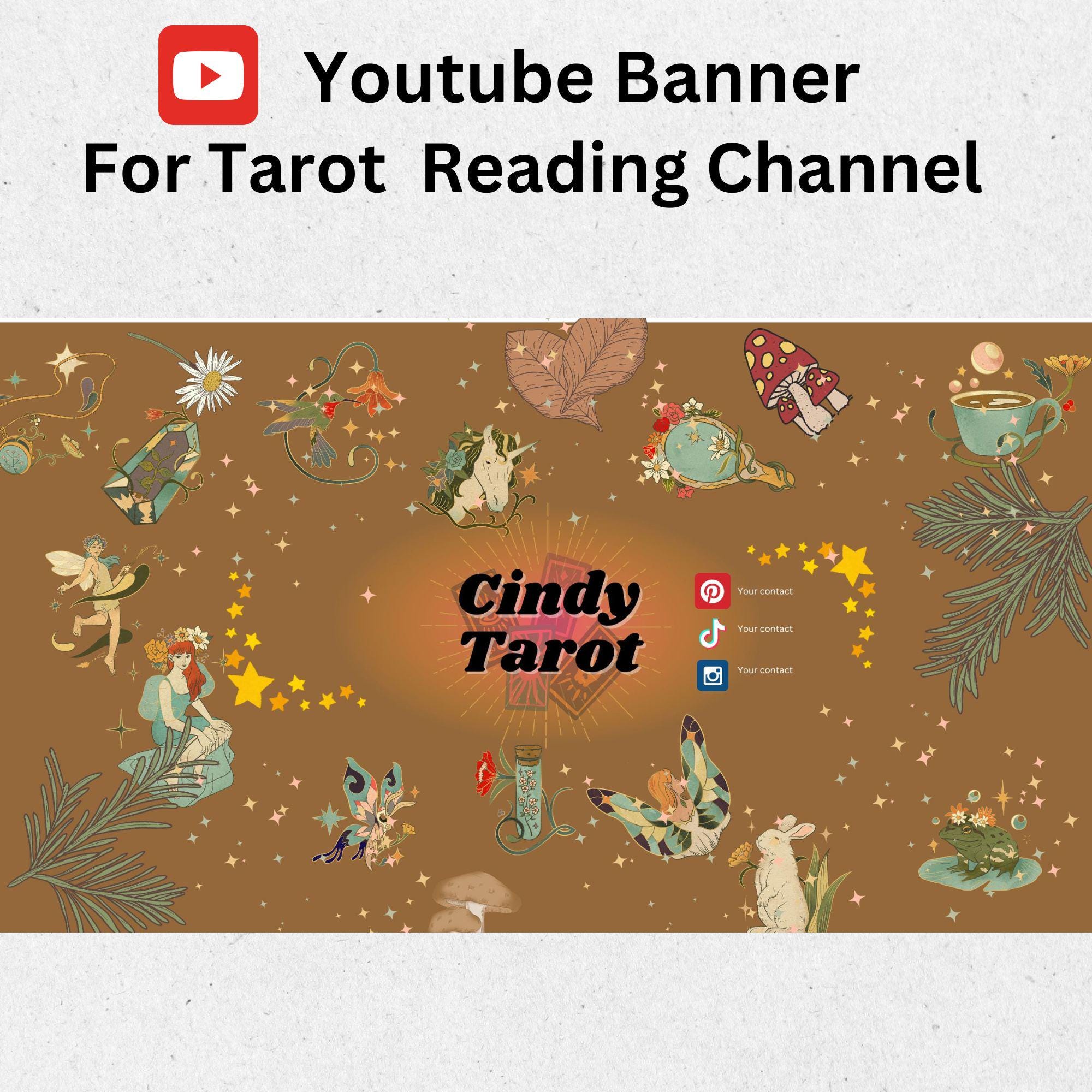 Youtube Banner for Tarot Reading Channel/ Tarot Reading/ - Etsy