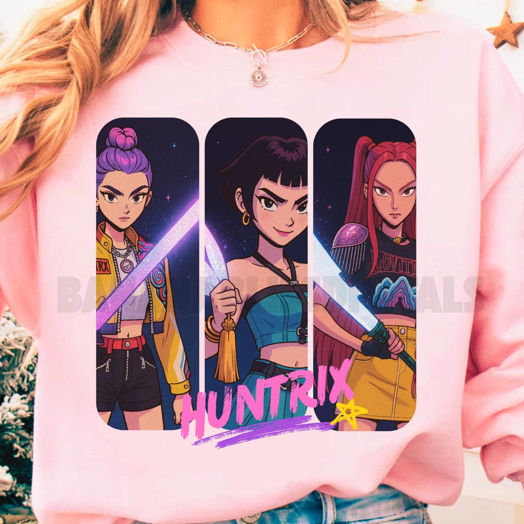 Kpop Huntrix PNG, Huntrix Demon Hunters PNG, Back to School Outfit, Hun ...