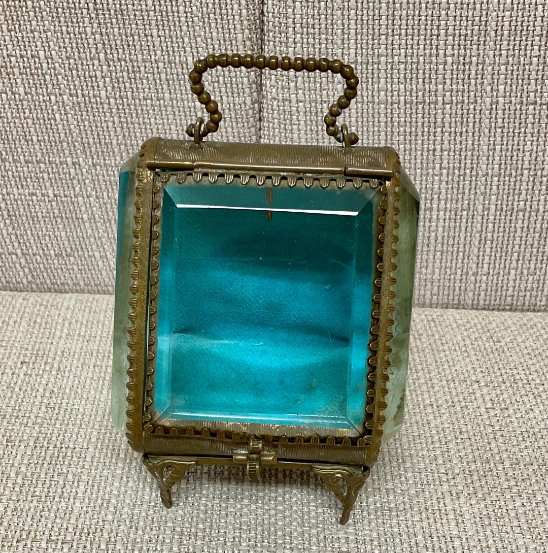 Antique French Crystal Beveled Glass Pocket Watch Holder - Etsy