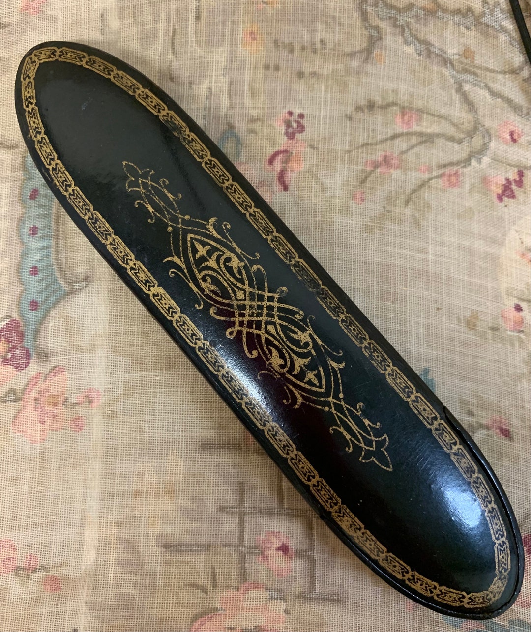 Victorian Black & Gold Spectacle Glasses Case - Etsy