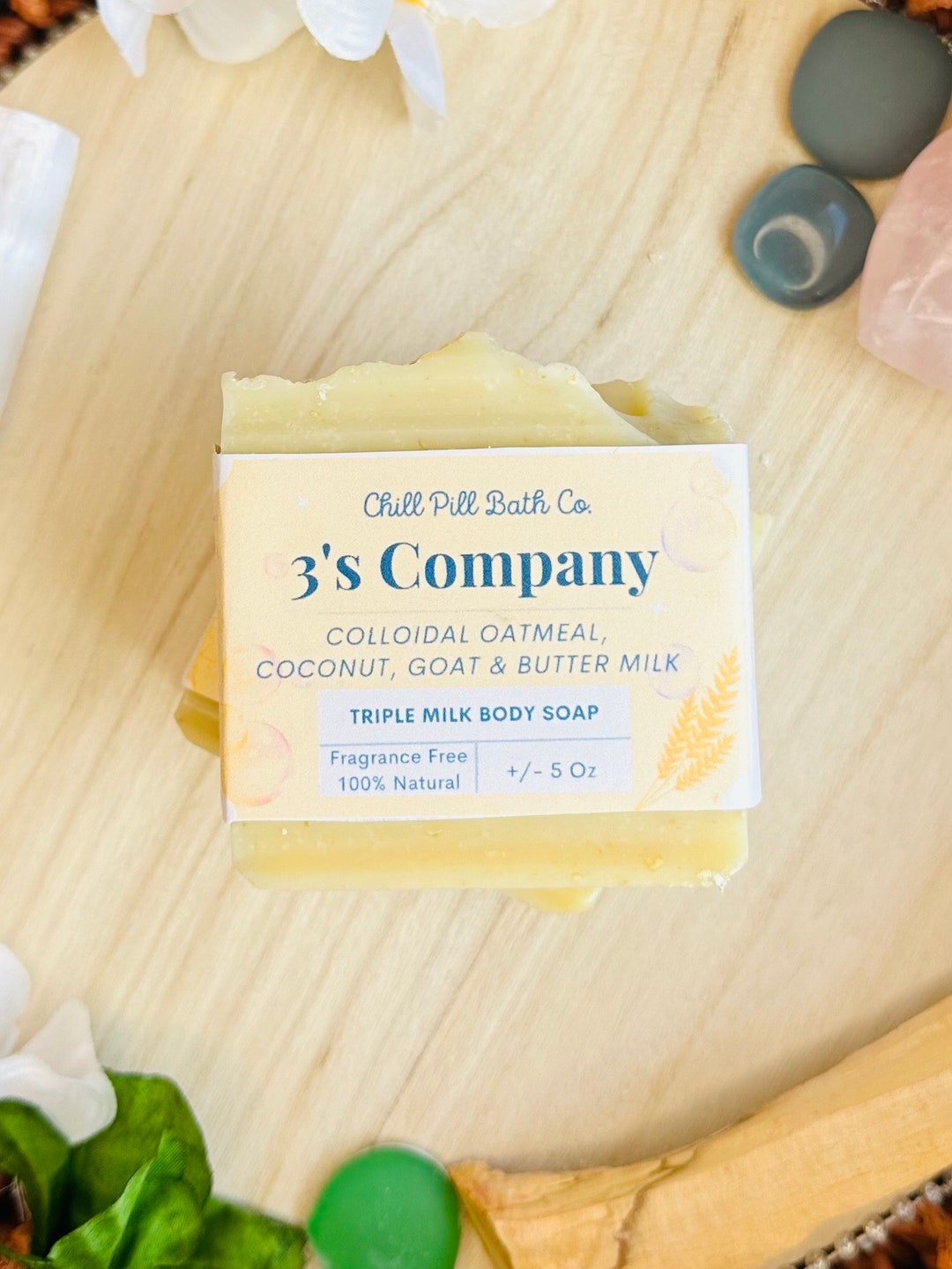 3's Company - Triple Milk Body Soap - Colloidal Oatmeal - Handcrafted ...