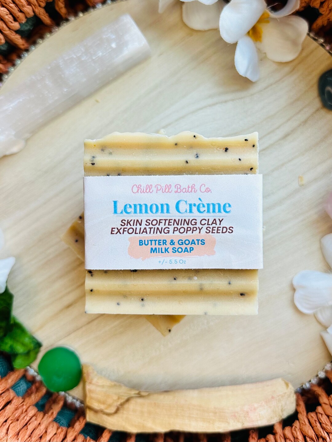 Lemon Creme Soap – Goats Milk, Poppyseed Exfoliating Bar - Etsy
