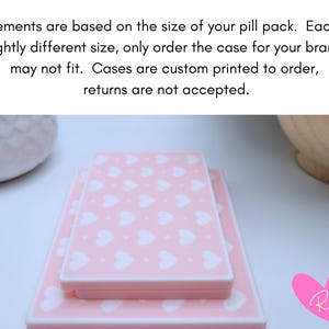 Light Pink Hearts and Dots Birth Control Pill Case – Pastel, Preppy, 3D ...