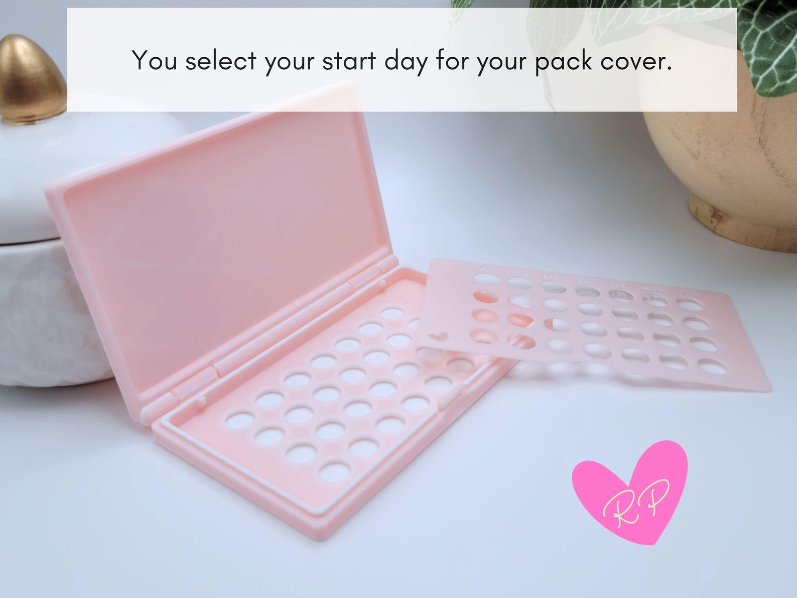 Light Pink Diamond Custom Birth Control Pill Case – Pretty, Preppy, 3D ...