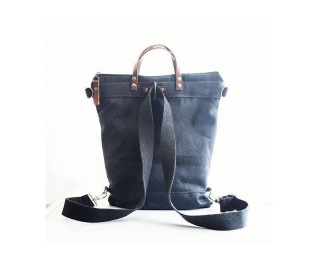 Waxed Canvas Convertible Backpack: Diaper Bag, Laptop Rucksack - Etsy