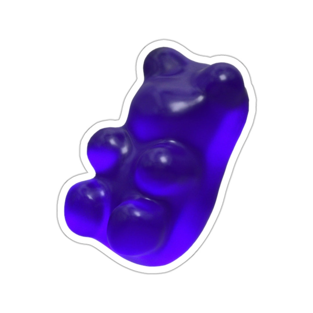 Gummy Bear Candy Blue 2 Kiss-cut Stickers transparent & Regular - Etsy