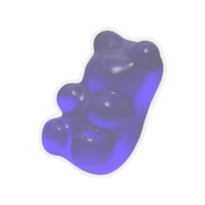Gummy Bear Candy Blue 2 Kiss-cut Stickers transparent & Regular - Etsy