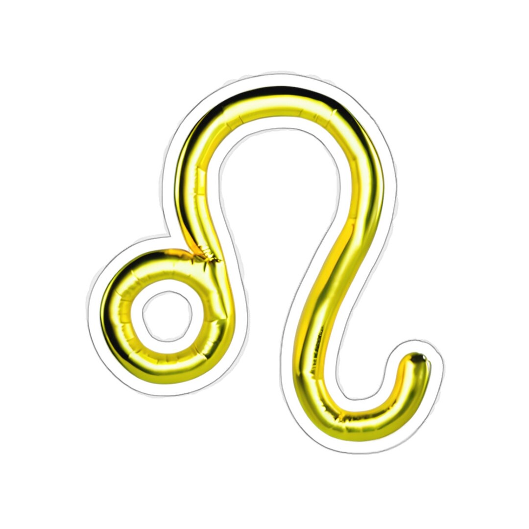 Leo Zodiac Gold Foil Balloon Kiss-cut Stickers transparent & Regular - Etsy