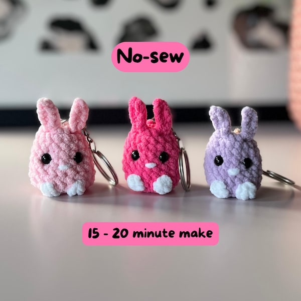 Bunny Keychain - Etsy
