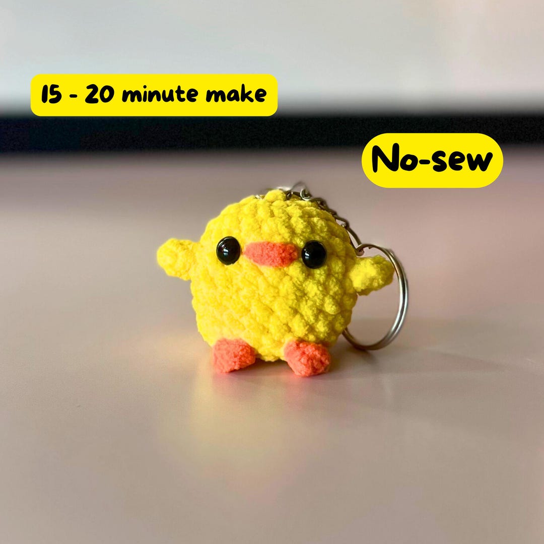 Mini Chicken Keychain Crochet Pattern | Easter Crochet Pattern | No-sew ...